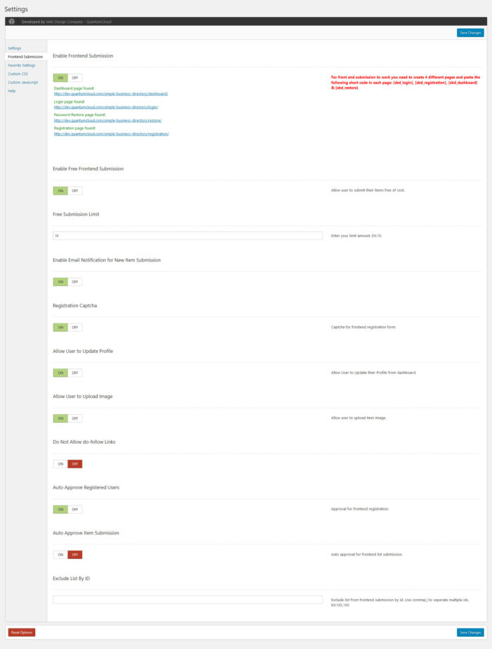 Simple Business Directory Back End - WordPress by QuantumCloud