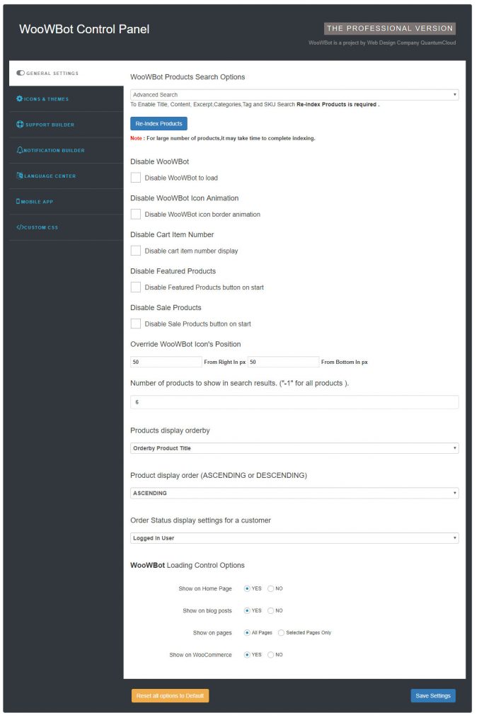 WoowBot BackEnd Panels - WordPress by QuantumCloud