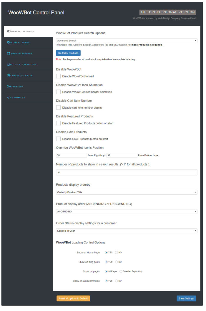 WoowBot BackEnd Panels - WordPress by QuantumCloud