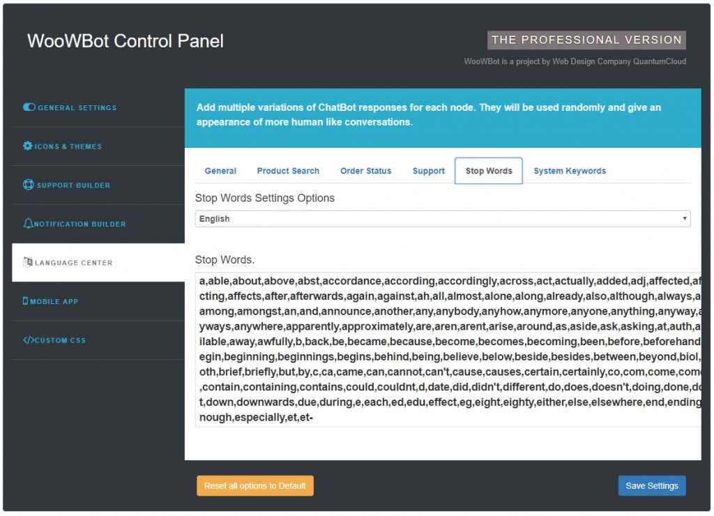 WoowBot BackEnd Panels - WordPress by QuantumCloud