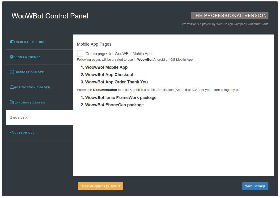 WoowBot BackEnd Panels - WordPress by QuantumCloud