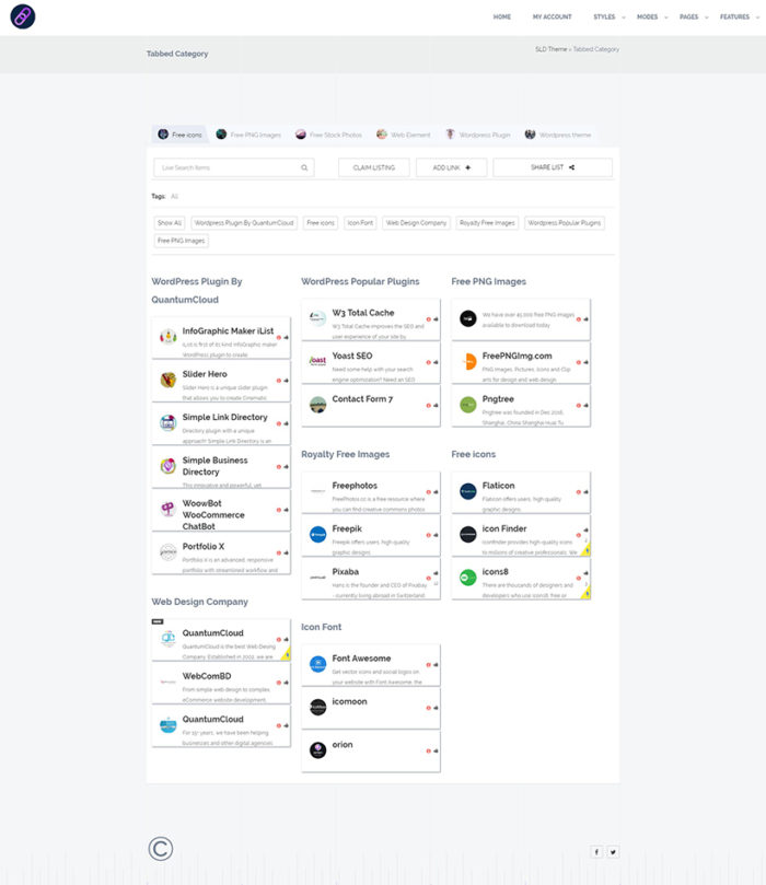 Simple Link Directory Theme - WordPress by QuantumCloud
