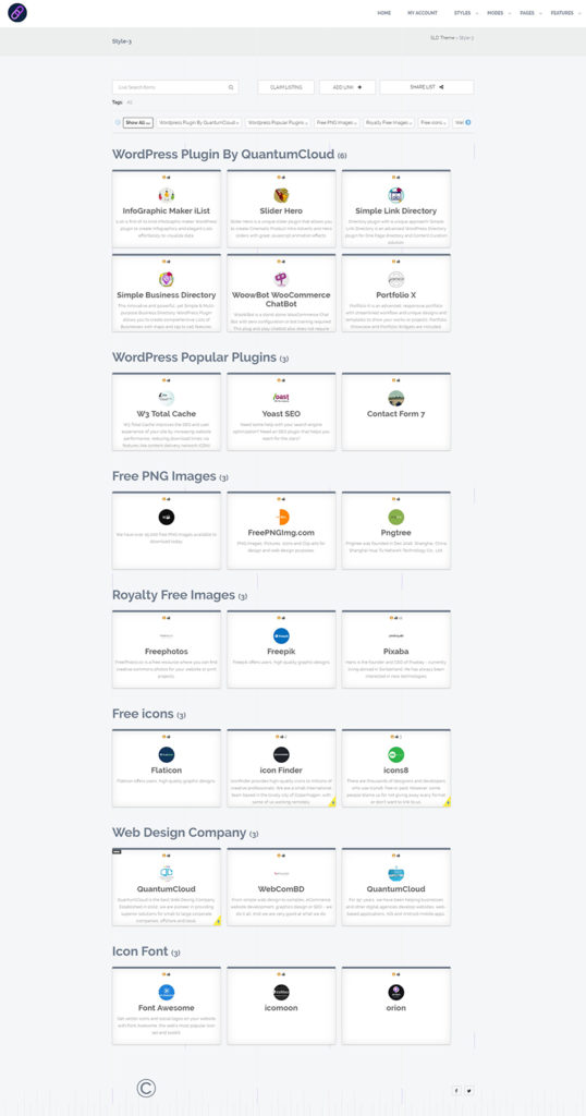 Simple Link Directory Theme - WordPress by QuantumCloud