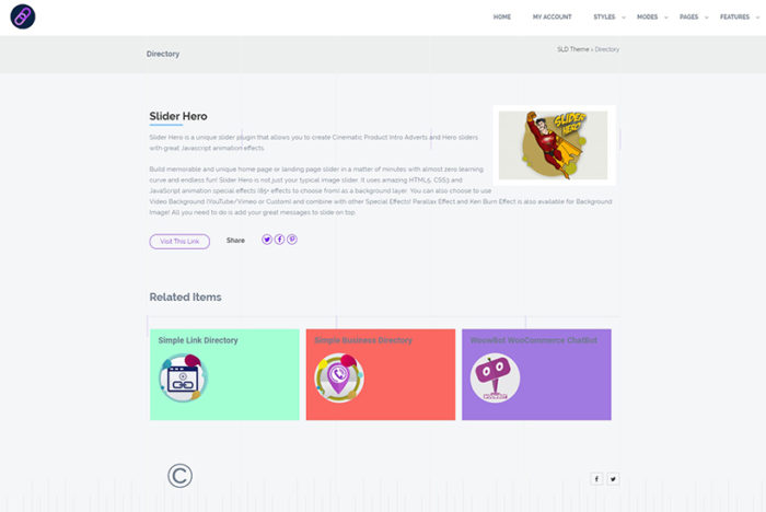 Simple Link Directory Theme - WordPress by QuantumCloud