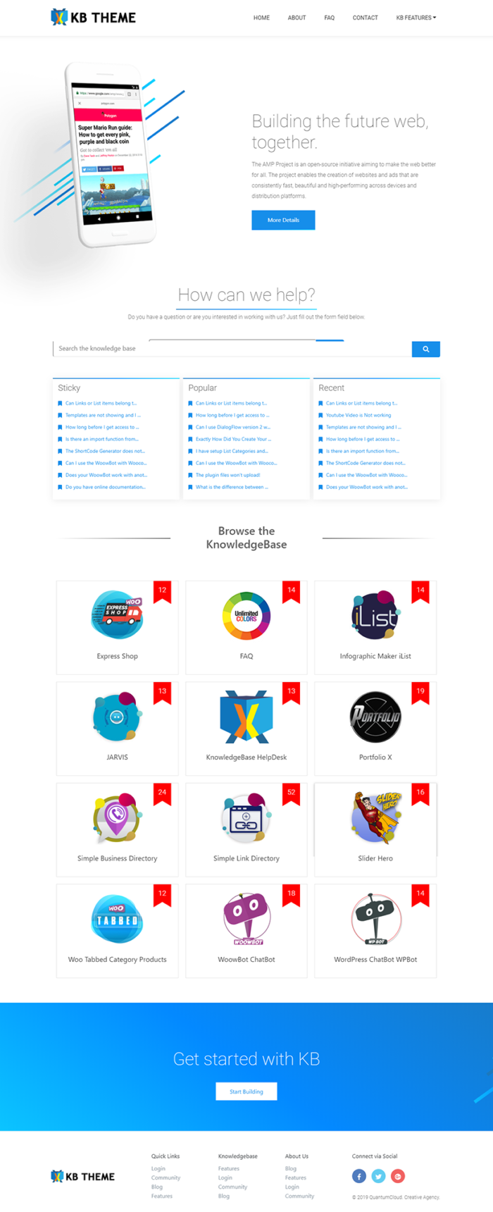 KnowledgeBase Theme - WordPress by QuantumCloud