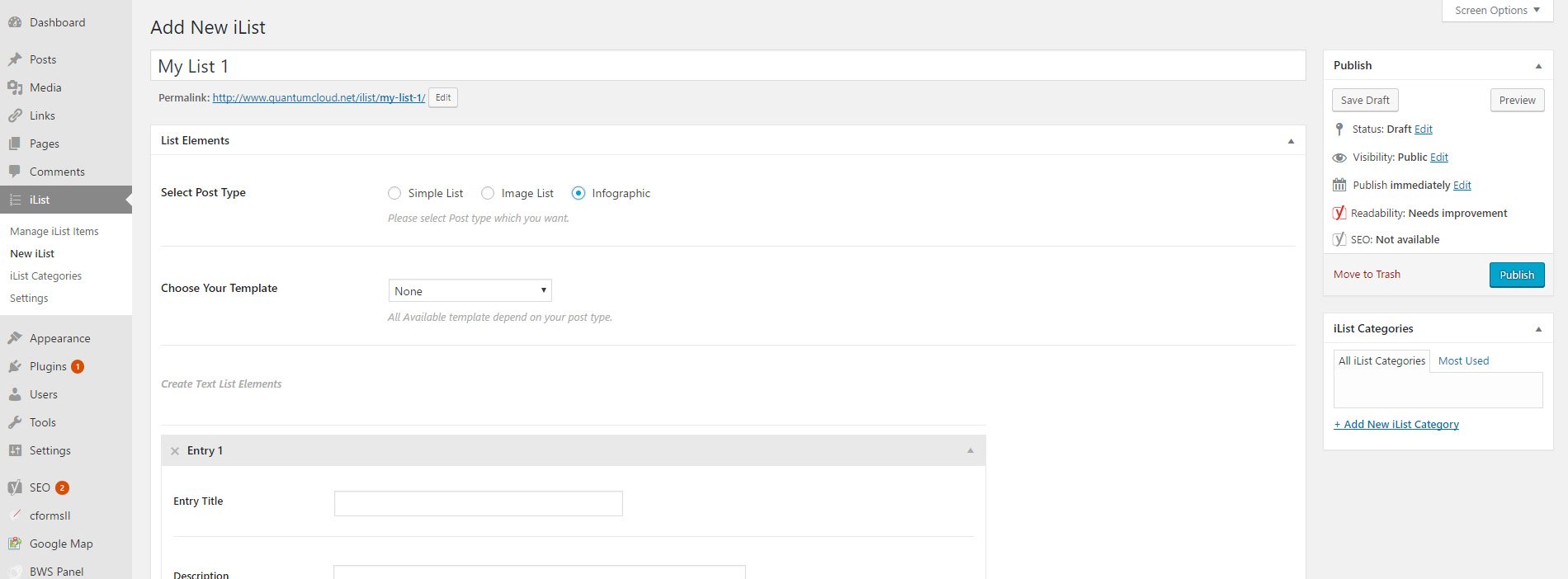 Infographic and List Builder iList - Knowledgebase, FAQ and Stories from QC